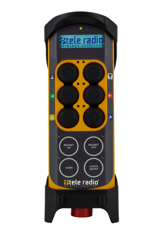 Proportional push button transmitter for precise control. Using only ...