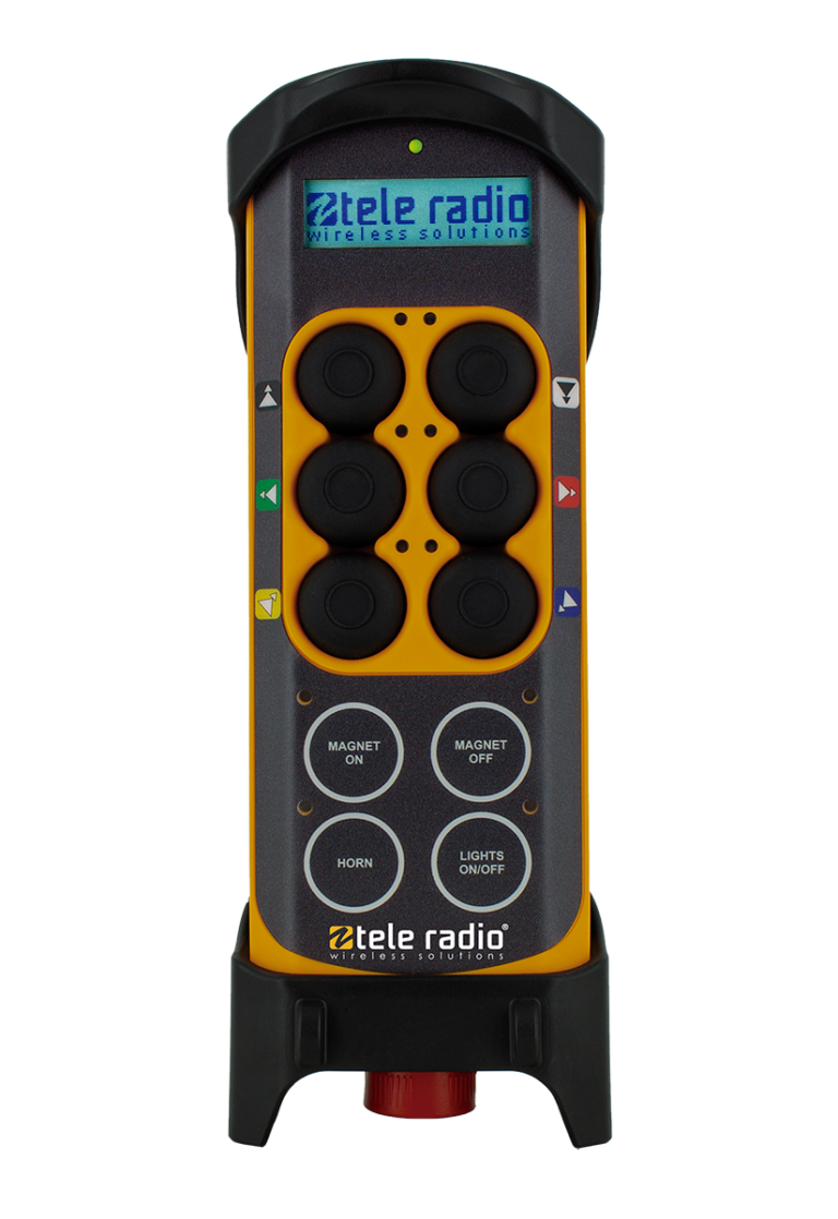 Proportional push button transmitter for precise control. Using only ...