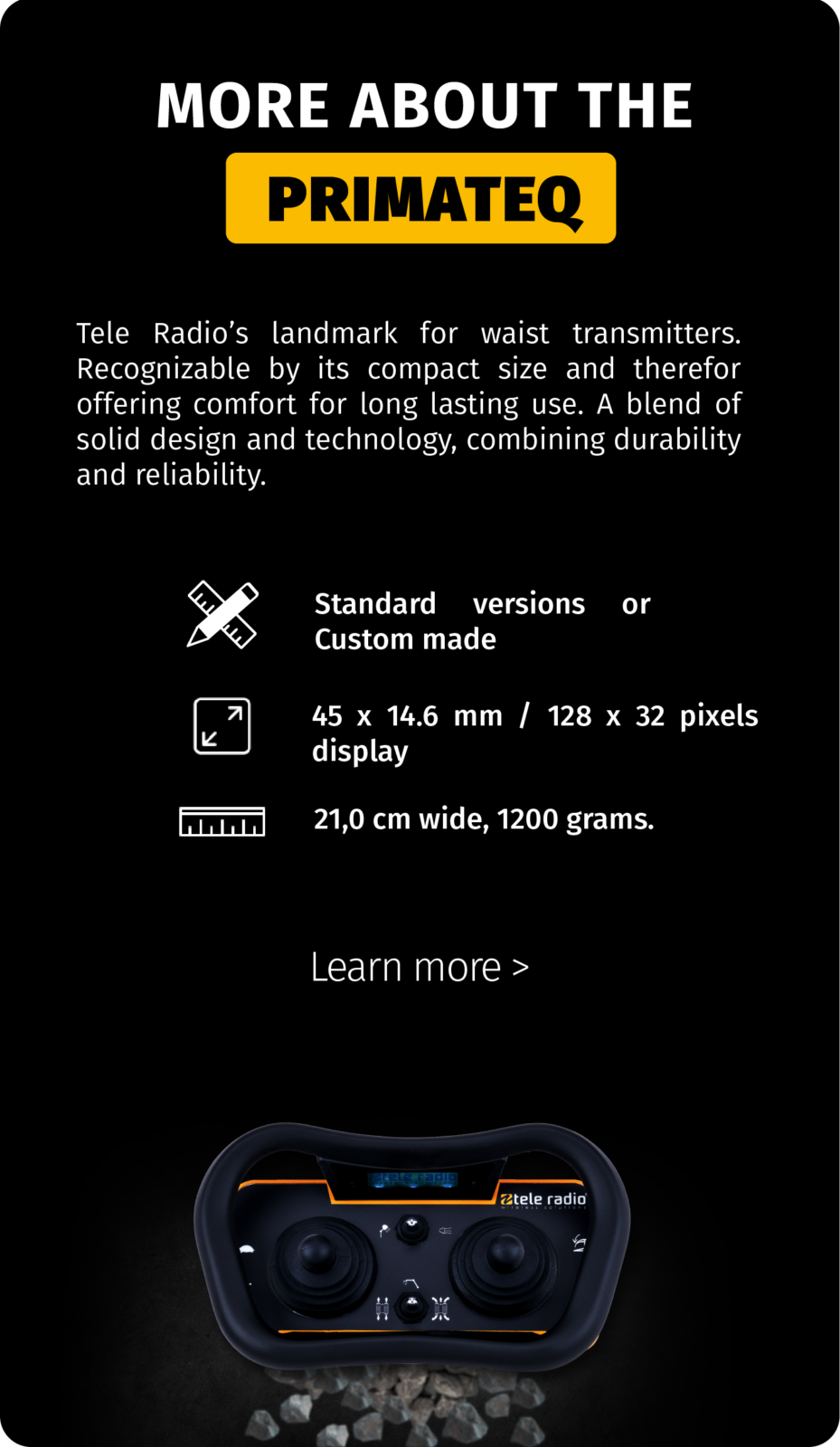TEQ WAIST TRANSMITTERS | Tele Radio